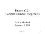 PPT - Sinusoidal Functions, Complex Numbers, and Phasors PowerPoint ...