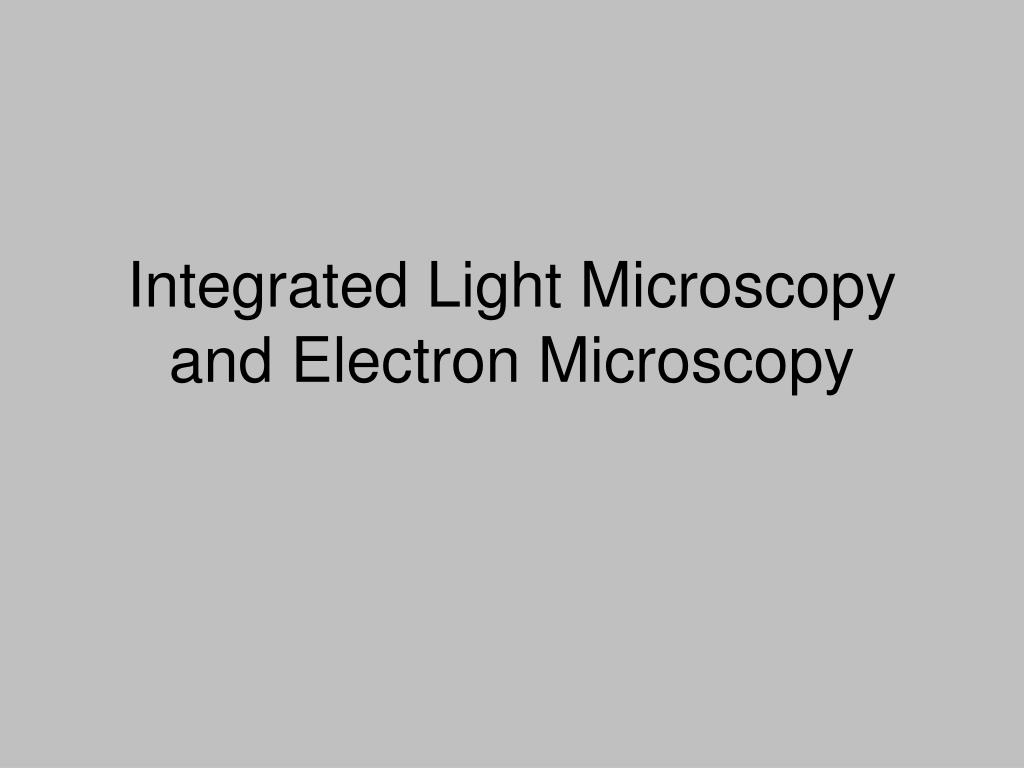 PPT - Integrated Light Microscopy and Electron Microscopy PowerPoint Presentation - ID:5579763