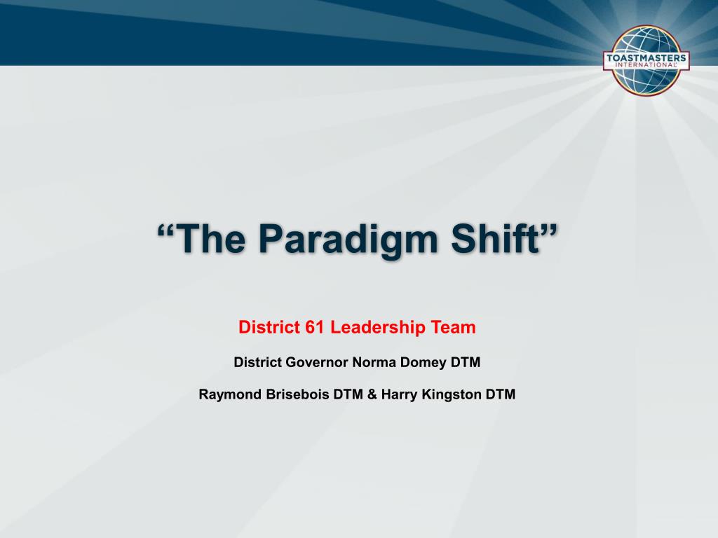 PPT - “The Paradigm Shift” PowerPoint Presentation, free download - ID ...