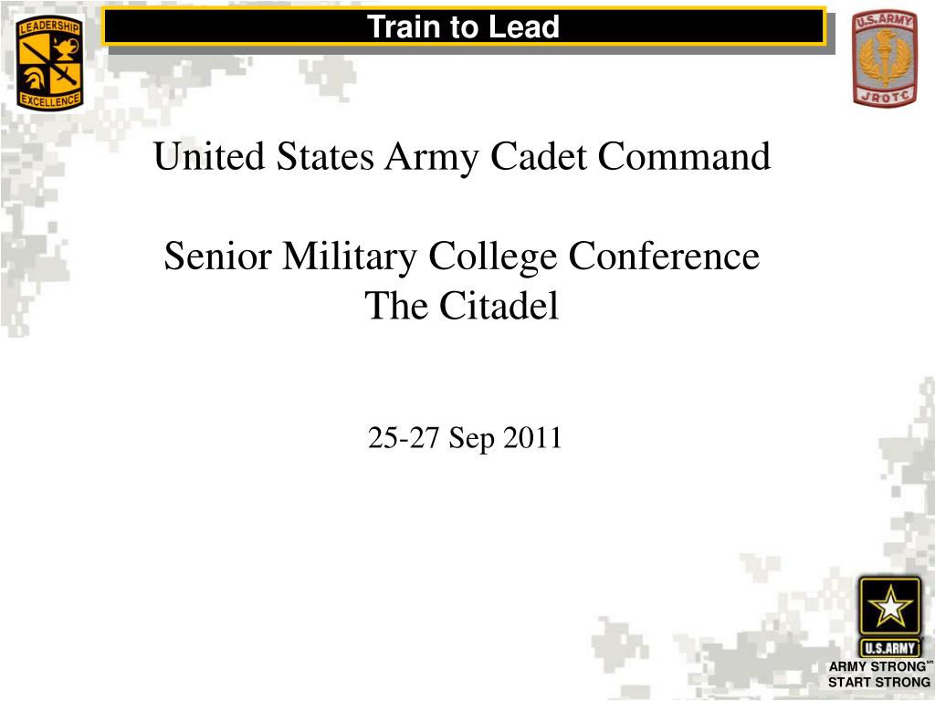 PPT - United States Army Cadet Command Senior Military College ...