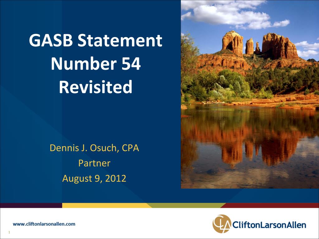 PPT - GASB Statement Number 54 Revisited PowerPoint Presentation, free ...