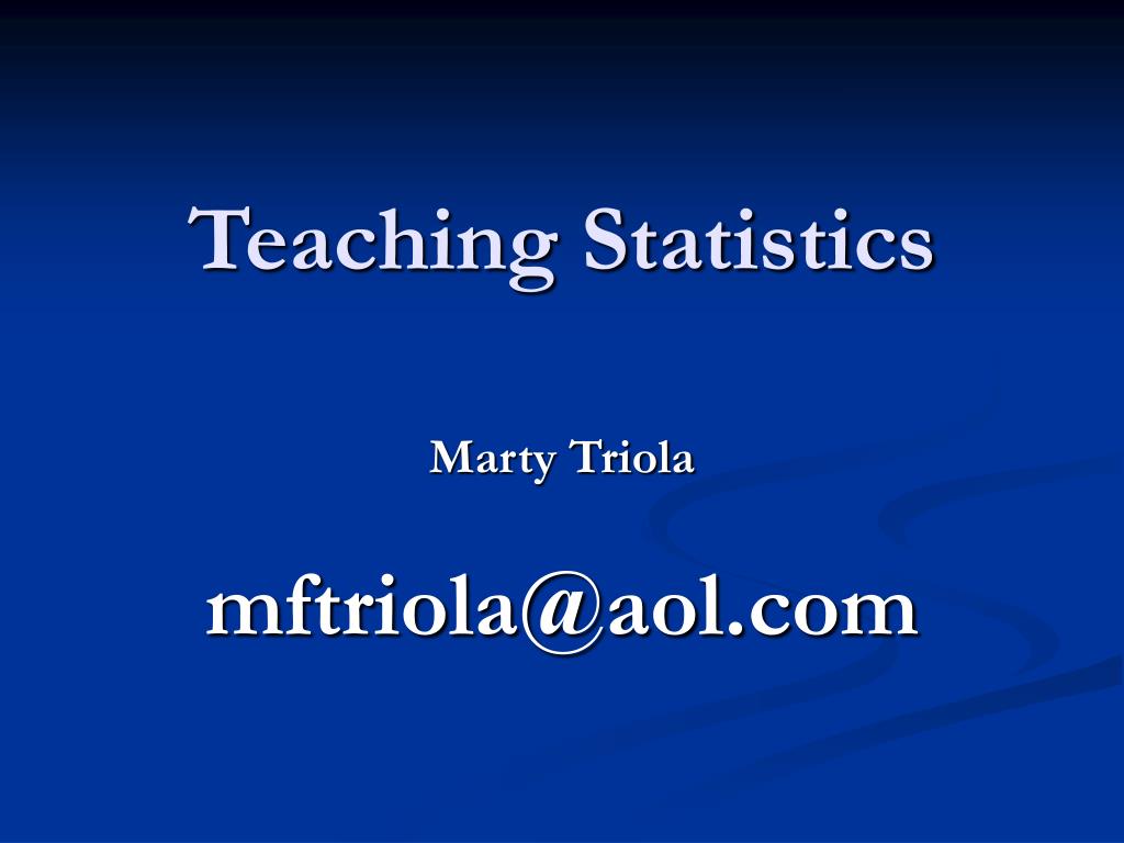 PPT - Teaching Statistics PowerPoint Presentation, free download - ID ...