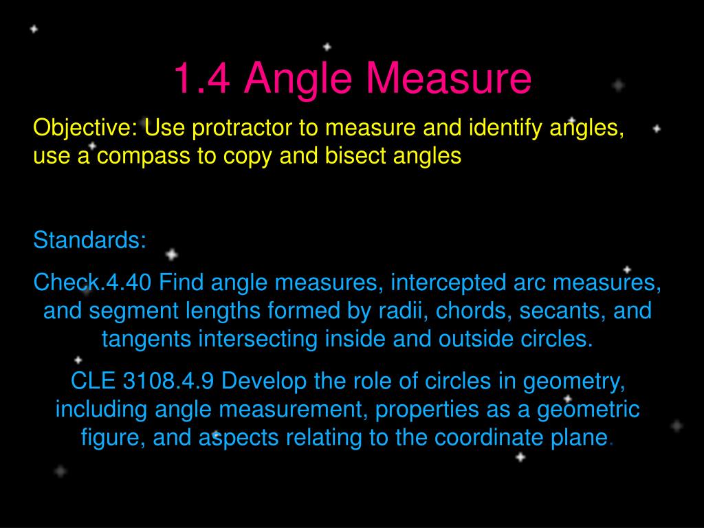 PPT - 1.4 Angle Measure PowerPoint Presentation, free download - ID:5582907