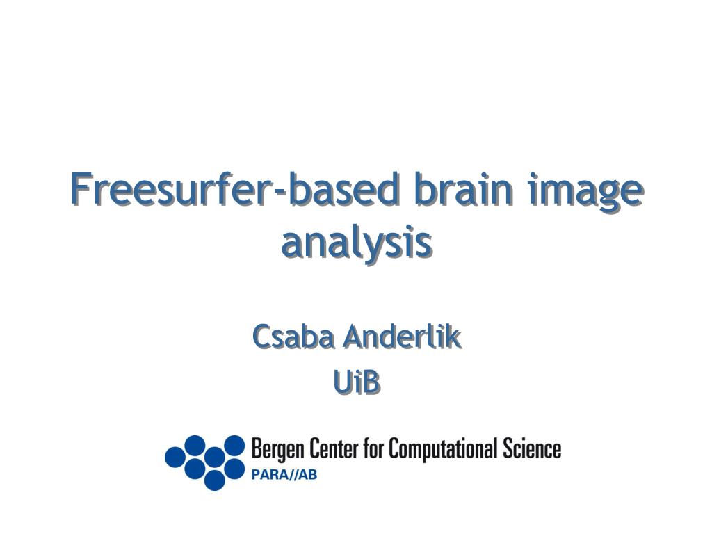 PPT - Freesurfer-based brain image analysis PowerPoint Presentation ...