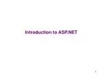 PPT - Introduction to ASP.NET PowerPoint Presentation, free download ...