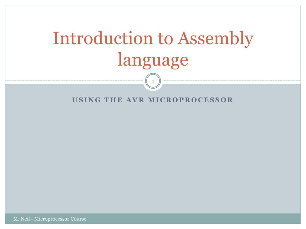 PPT - Introduction to Assembly language PowerPoint Presentation, free ...