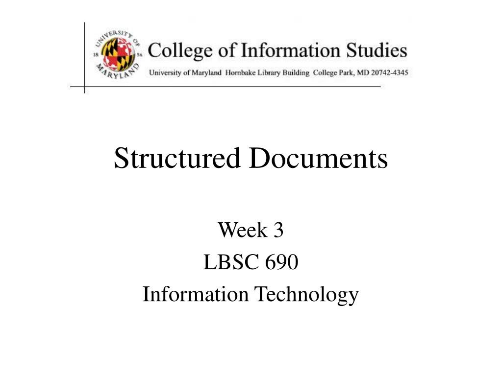 PPT - Structured Documents PowerPoint Presentation, free download - ID ...