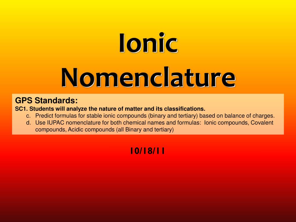 PPT - Ionic Nomenclature PowerPoint Presentation, free download - ID ...
