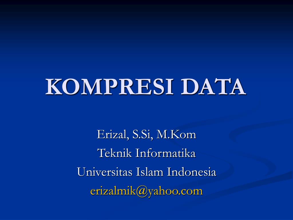 PPT - KOMPRESI DATA PowerPoint Presentation, free download - ID:5595184