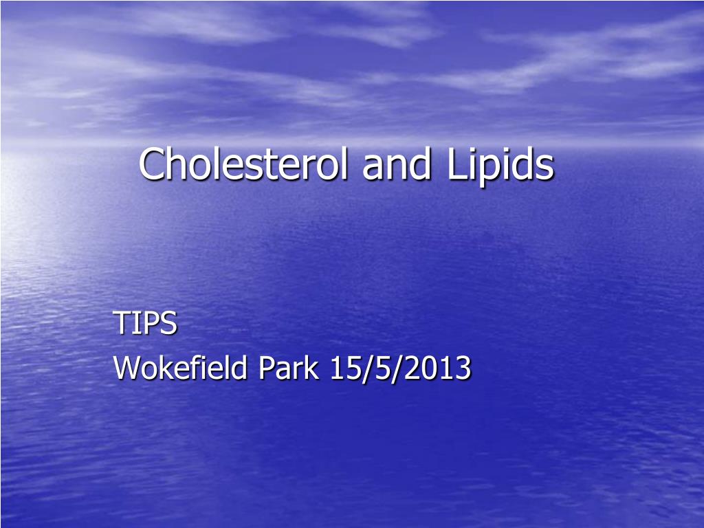 PPT - Cholesterol and Lipids PowerPoint Presentation, free download ...