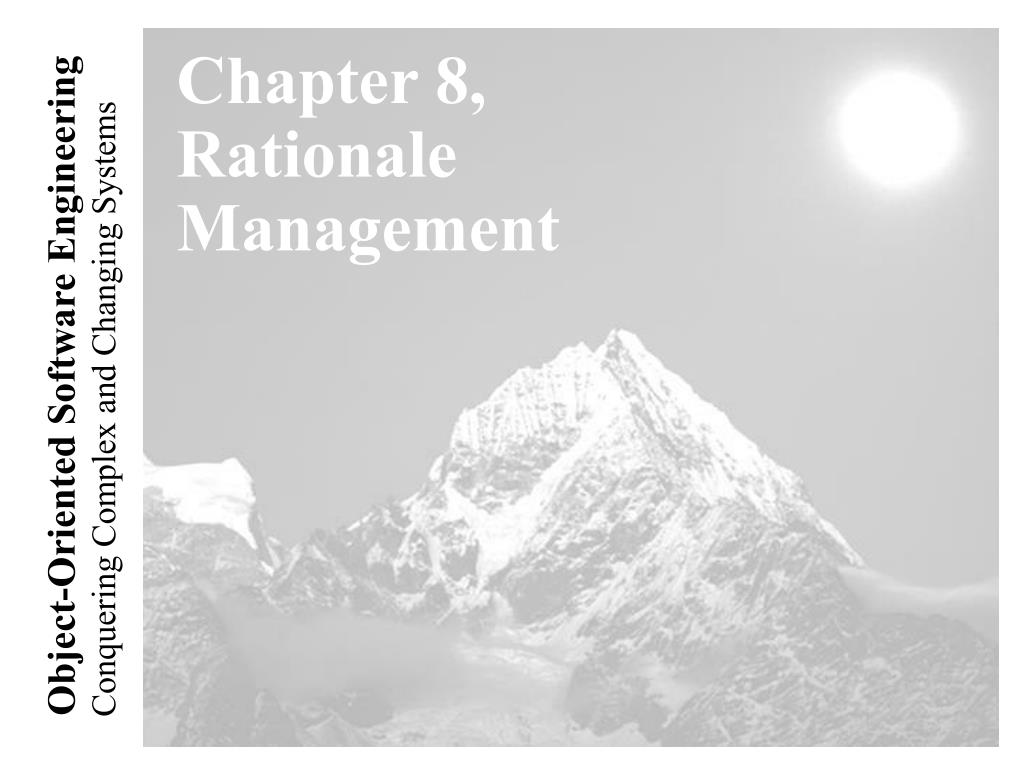 PPT - Chapter 8, Rationale Management PowerPoint Presentation, free ...