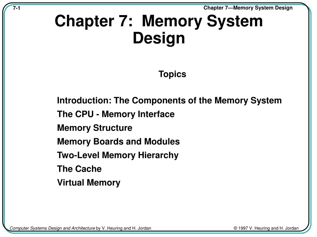 PPT - Chapter 7: Memory System Design PowerPoint Presentation, free ...