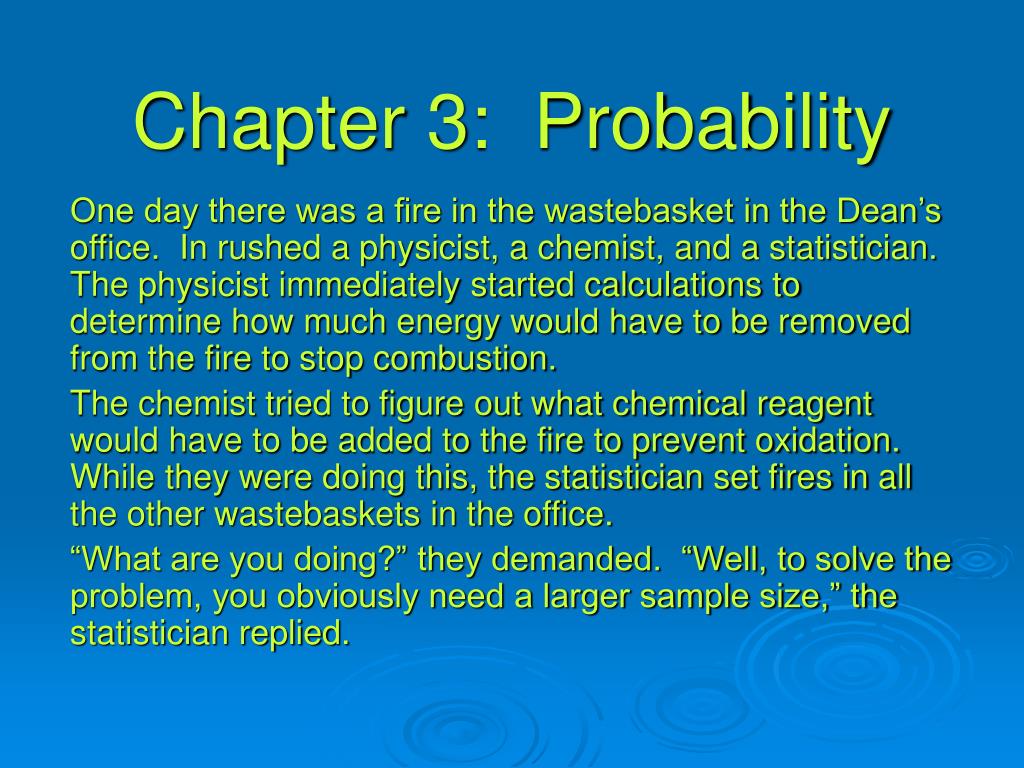 PPT - Chapter 3: Probability PowerPoint Presentation, free download ...