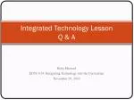 PPT - Technology Integrated Lesson Plan PowerPoint Presentation, free ...