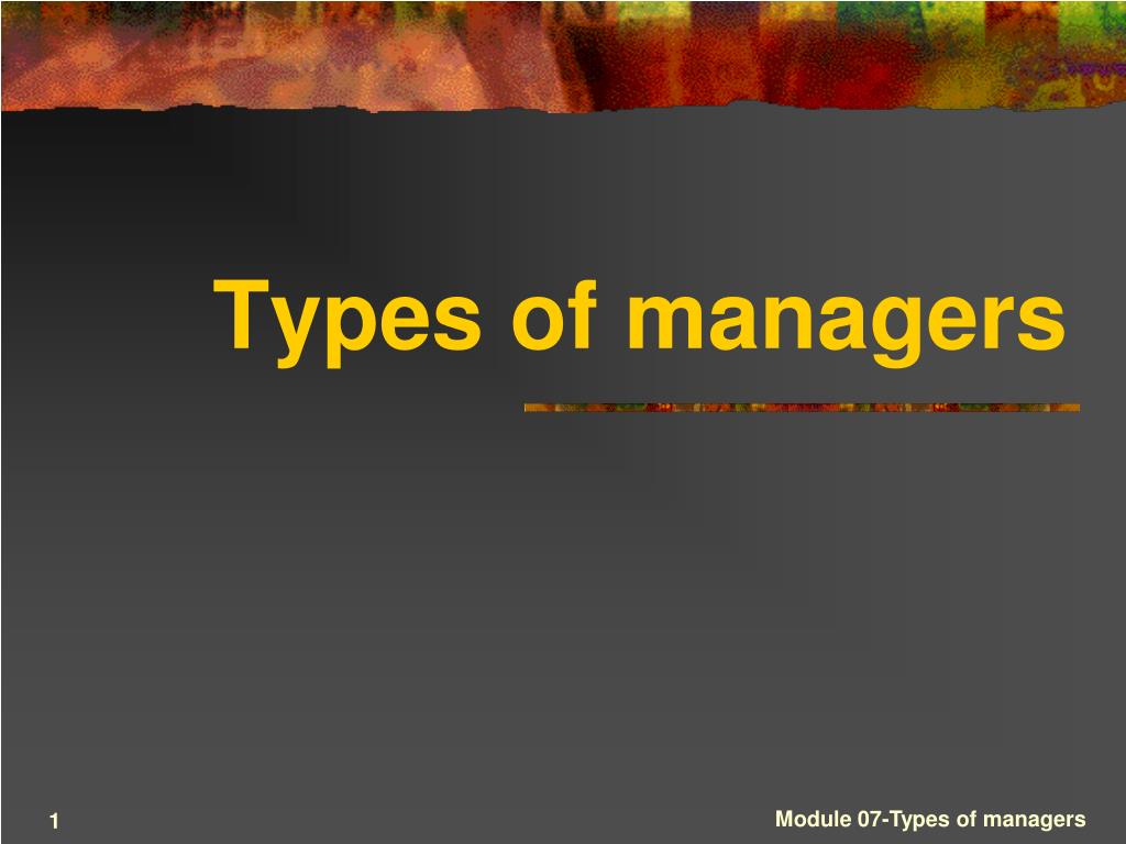 PPT - Types of managers PowerPoint Presentation, free download - ID:5608698