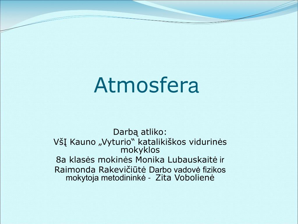 PPT - Atmosfer a PowerPoint Presentation, free download - ID:5610934