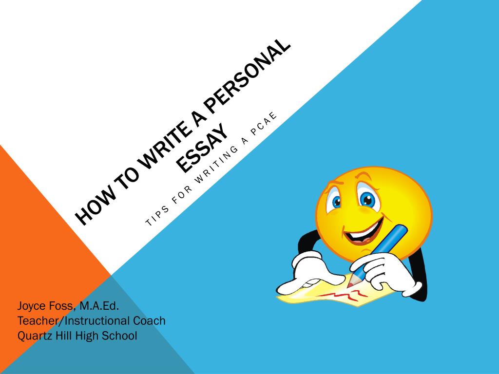 PPT - How to write a personal essay PowerPoint Presentation, free ...