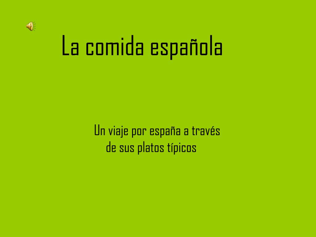 PPT - La comida española PowerPoint Presentation, free download - ID ...