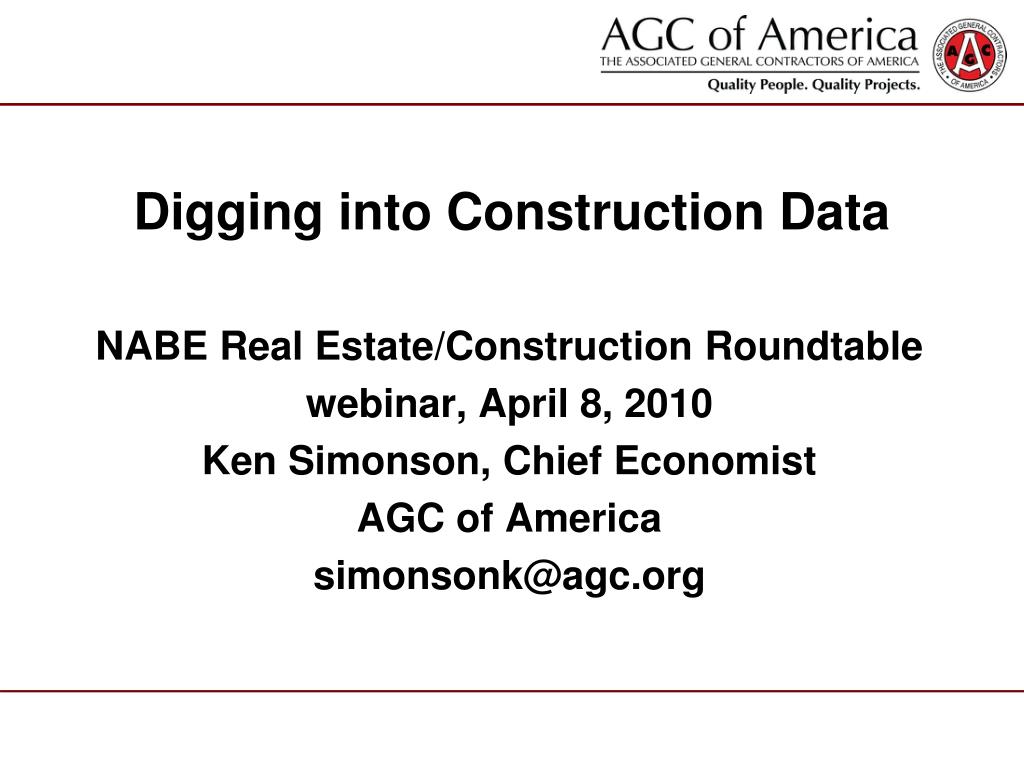 PPT - Digging into Construction Data PowerPoint Presentation, free ...