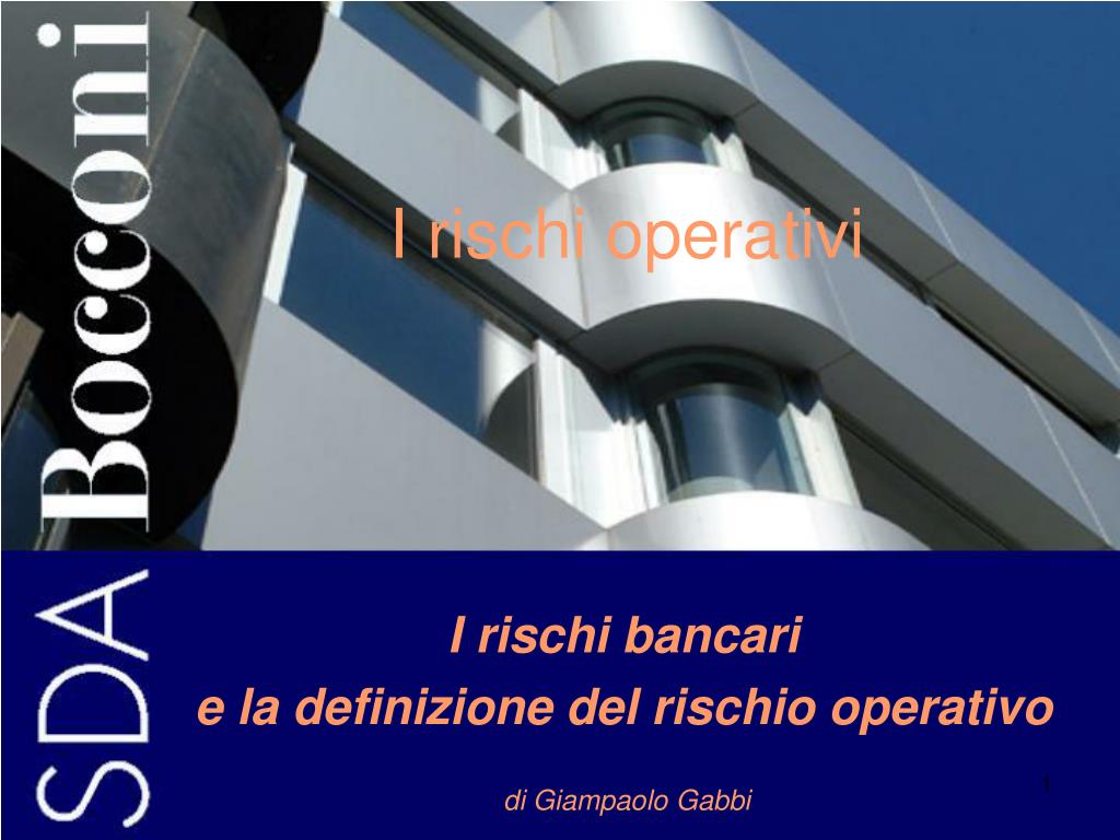 PPT - I rischi operativi PowerPoint Presentation, free download - ID ...