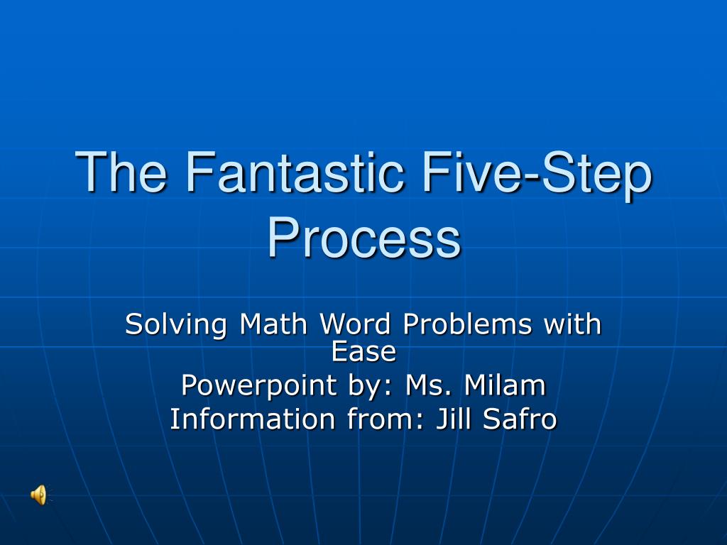 PPT - The Fantastic Five-Step Process PowerPoint Presentation, free ...