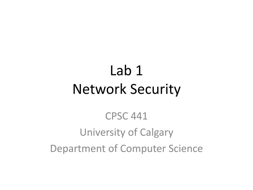 PPT - Lab 1 Network Security PowerPoint Presentation, free download ...