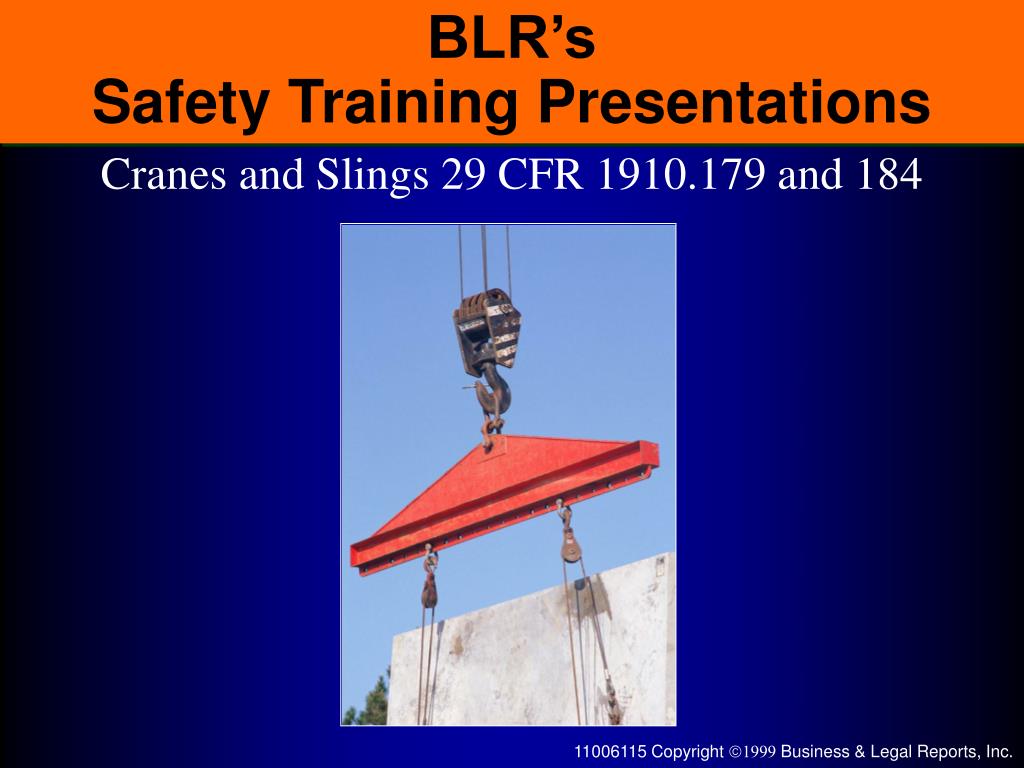 PPT - BLR’s Safety Training Presentations PowerPoint Presentation, free ...