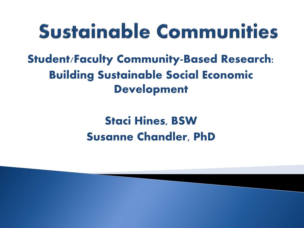 PPT - Sustainable Communities PowerPoint Presentation, free download ...