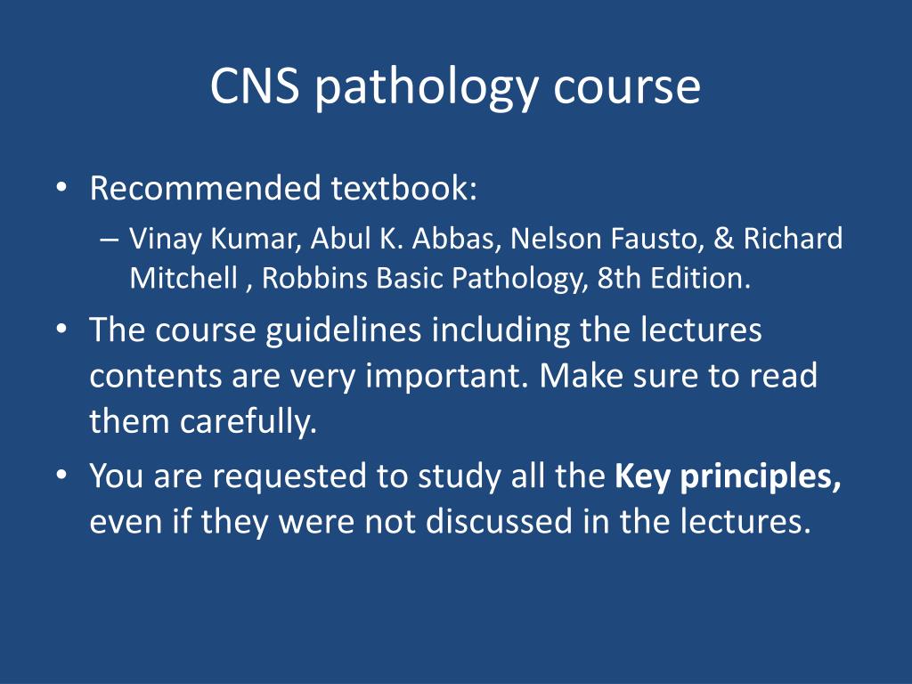 PPT - CNS pathology course PowerPoint Presentation, free download - ID ...