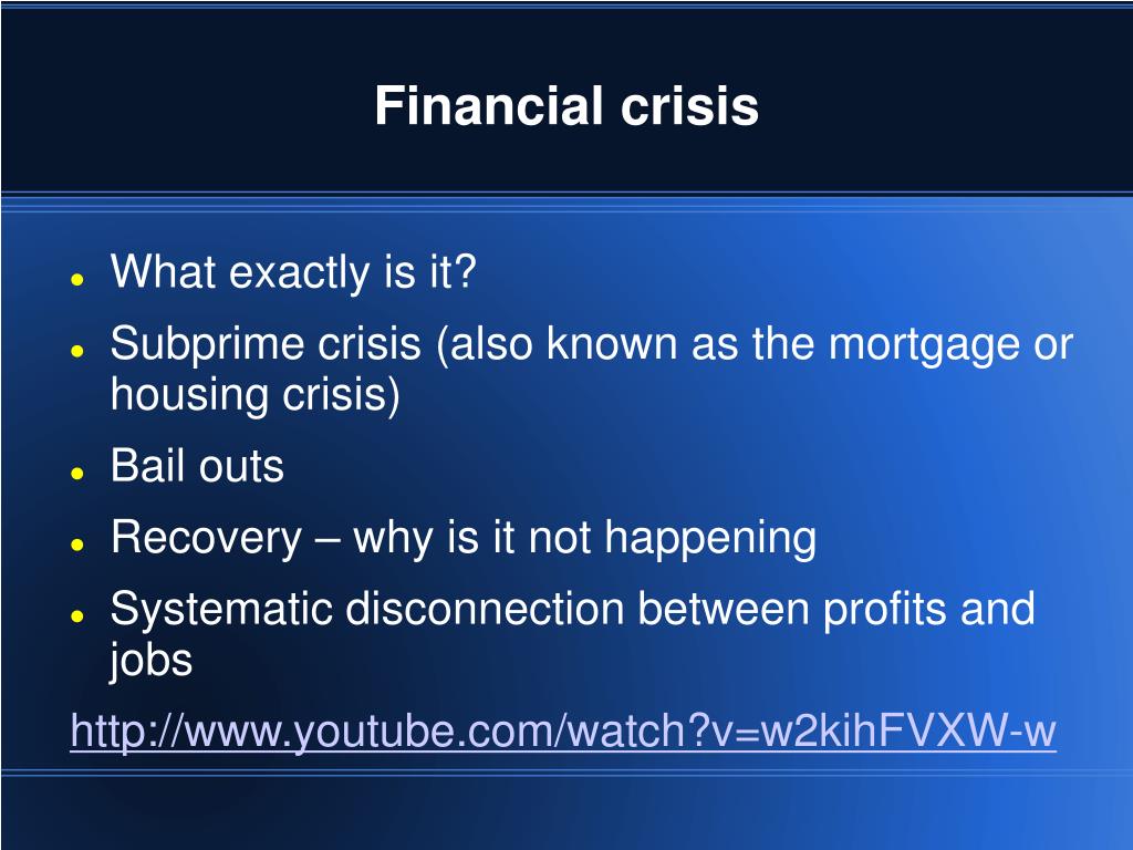 PPT - Financial crisis PowerPoint Presentation, free download - ID:5620694