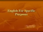 PPT - English for Specific Purposes PowerPoint Presentation, free ...