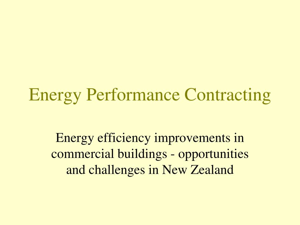 PPT - Energy Performance Contracting PowerPoint Presentation, free ...