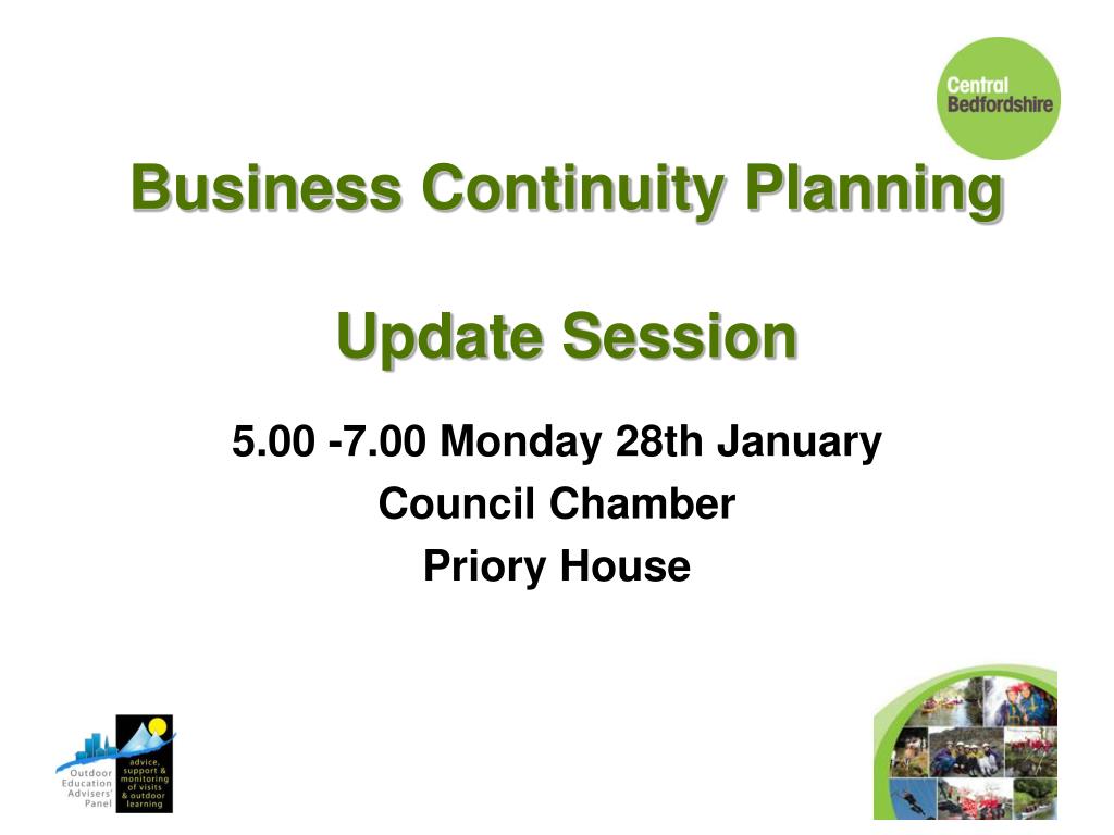 PPT - Business Continuity Planning Update Session: Lessons from the ...