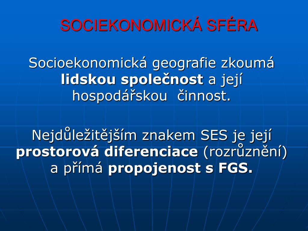 PPT - SOCIEKONOMICKÁ SFÉRA PowerPoint Presentation, free download - ID:5628095