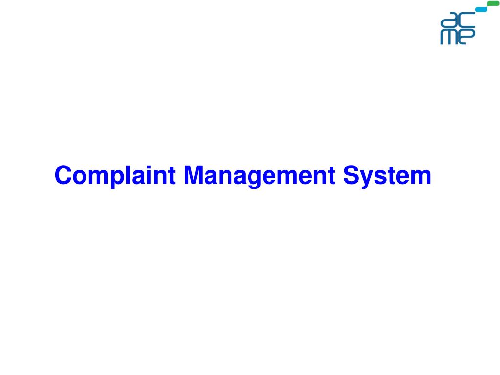 PPT - Complaint Management System PowerPoint Presentation, free download - ID:5629221