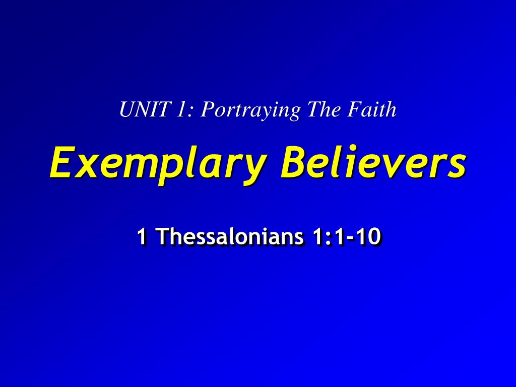 PPT - Exemplary Believers PowerPoint Presentation, free download - ID ...
