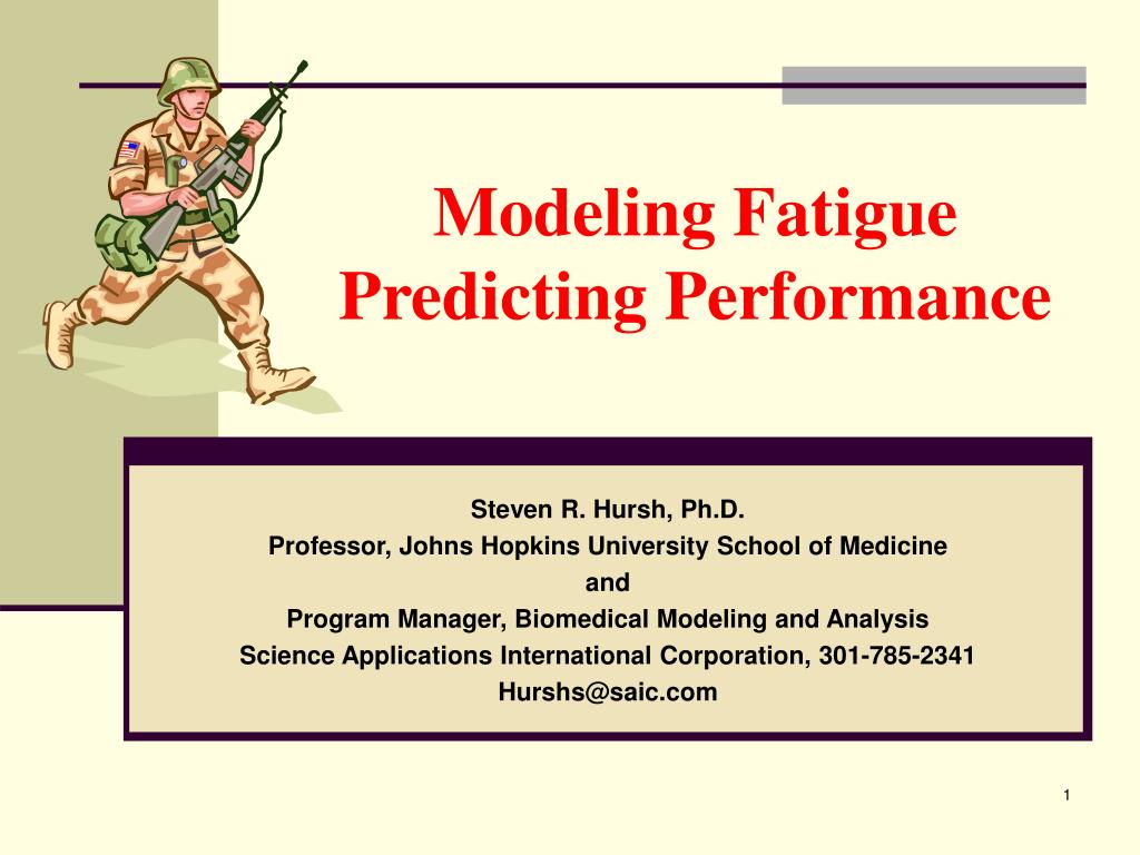 PPT - Modeling Fatigue Predicting Performance PowerPoint Presentation ...