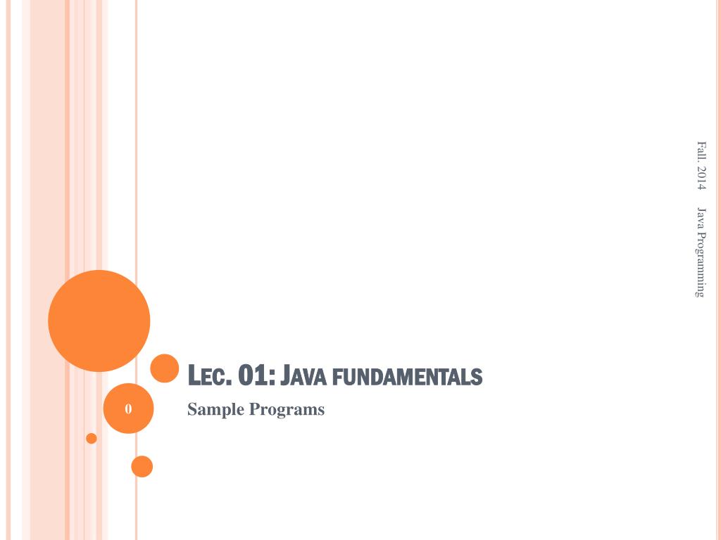 PPT - Lec . 01: Java fundamentals PowerPoint Presentation, free ...
