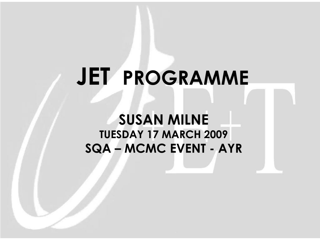 PPT - JET PROGRAMME PowerPoint Presentation, free download - ID:5636935