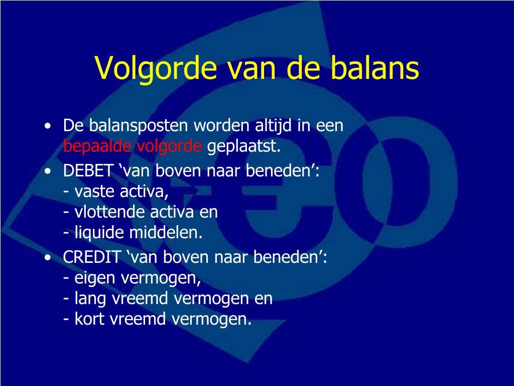 PPT - Volgorde van de balans PowerPoint Presentation, free download - ID:5637014
