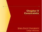 PPT - Chapter 6 Constraints PowerPoint Presentation, free download - ID ...