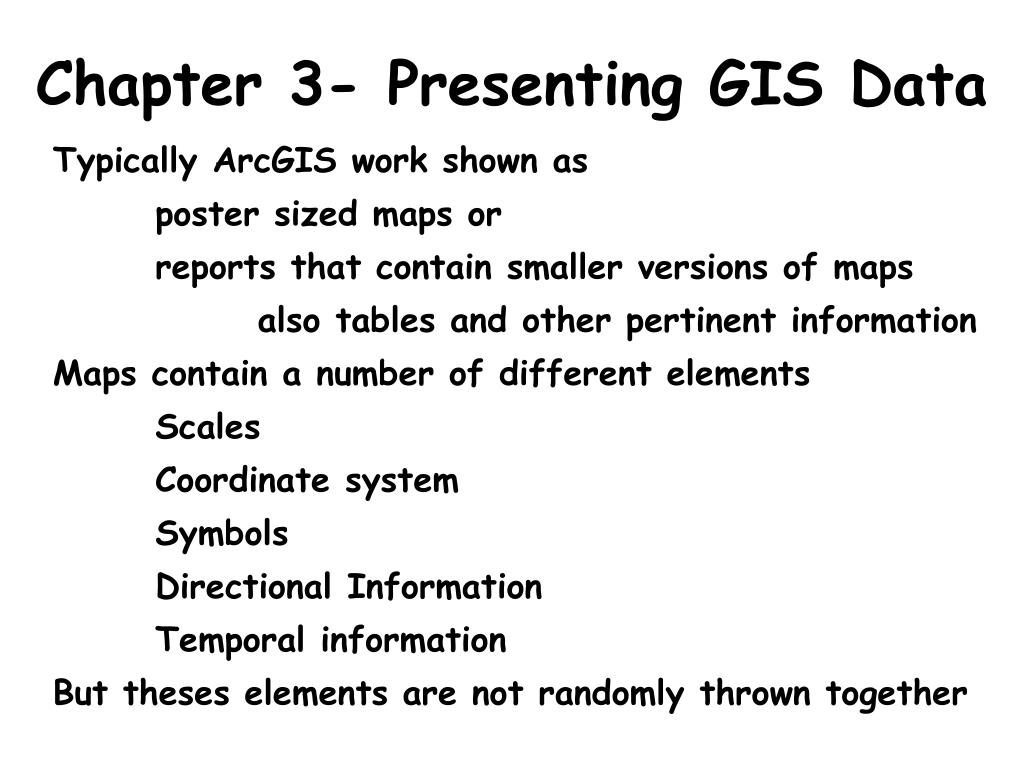 PPT - Chapter 3- Presenting GIS Data PowerPoint Presentation, free ...