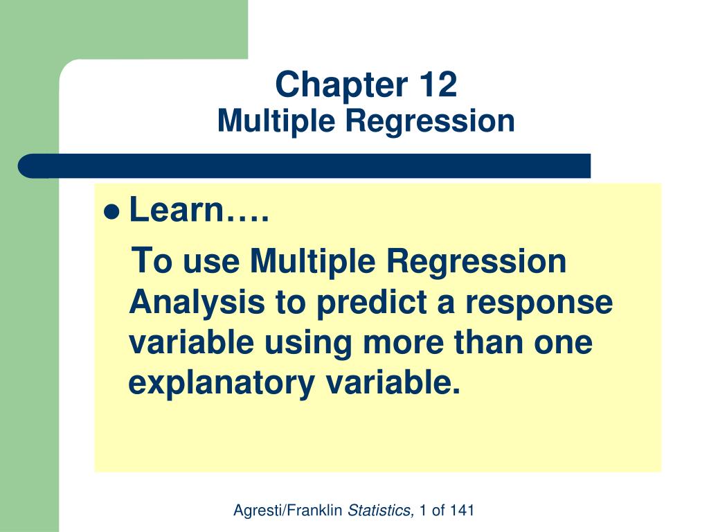 PPT - Chapter 12 Multiple Regression PowerPoint Presentation, free ...