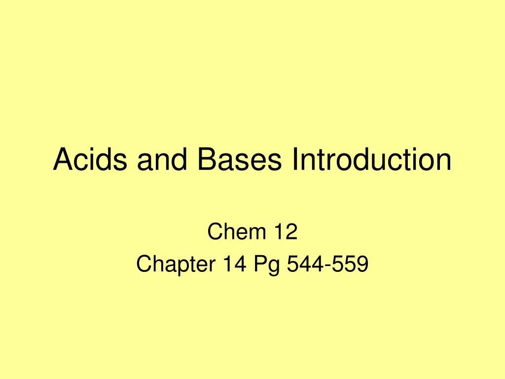 PPT - Acids and Bases Introduction PowerPoint Presentation, free ...