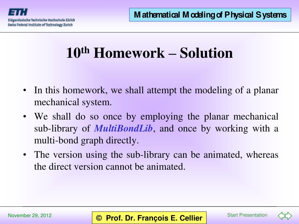 PPT - 10 th Homework – Solution PowerPoint Presentation, free download ...