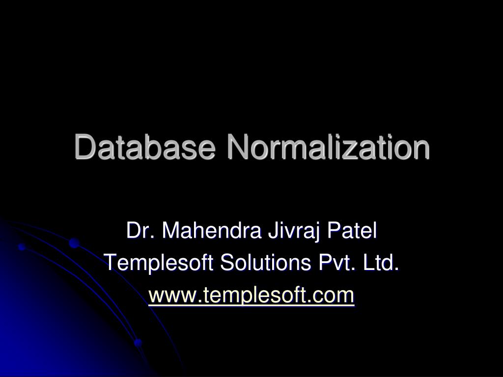 PPT - Database Normalization PowerPoint Presentation, free download - ID:5644621
