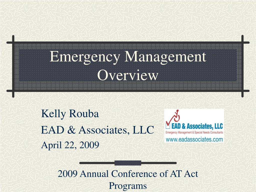 PPT - Emergency Management Overview PowerPoint Presentation, free ...