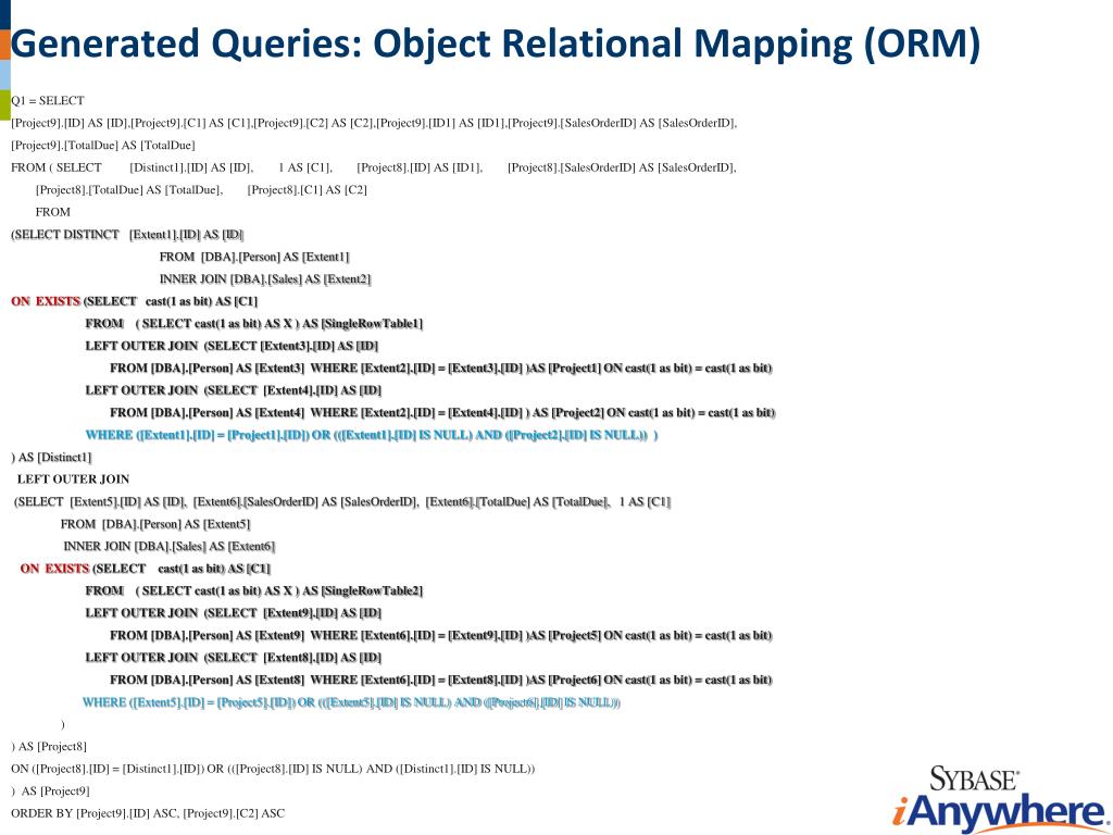 PPT - Generated Queries: Object Relational Mapping (ORM) PowerPoint ...