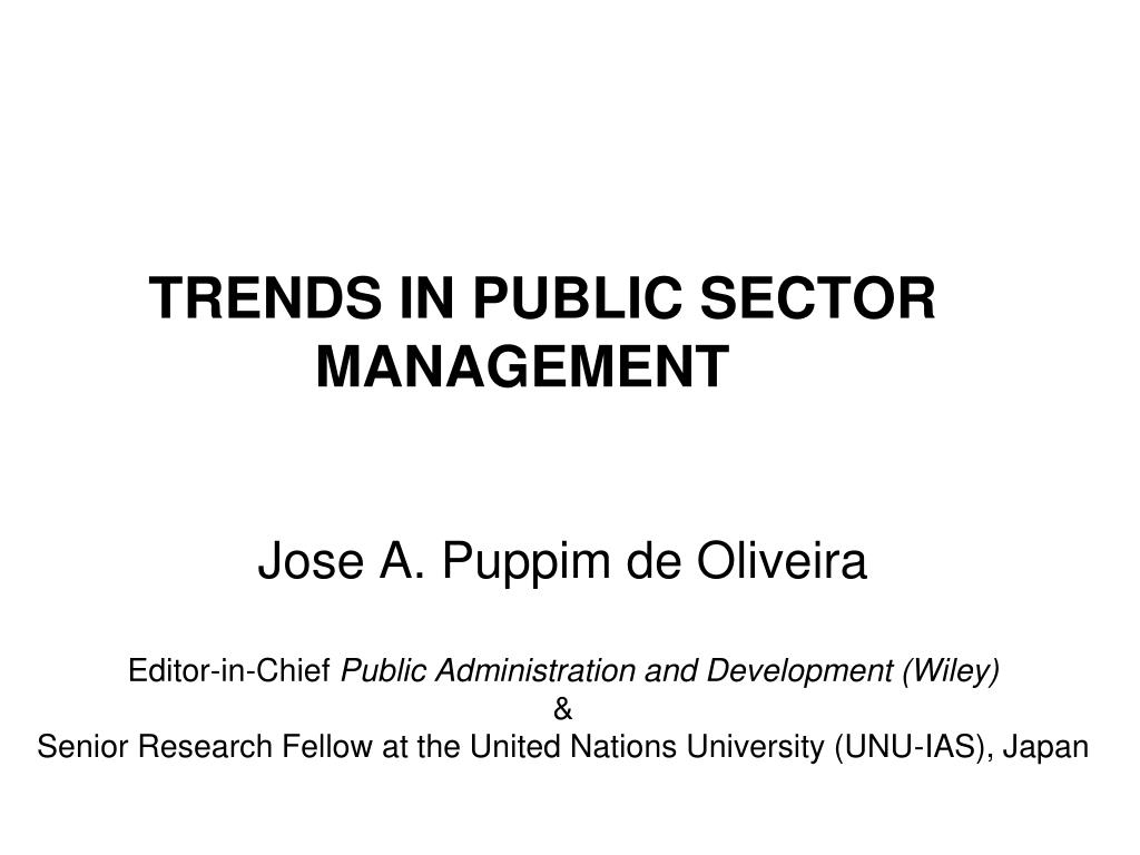 PPT - TRENDS IN PUBLIC SECTOR MANAGEMENT PowerPoint Presentation, free ...