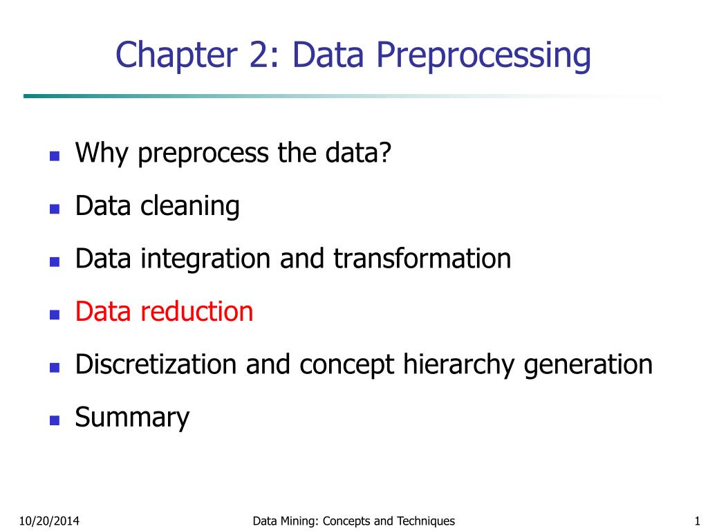 PPT - Chapter 2: Data Preprocessing PowerPoint Presentation, free ...